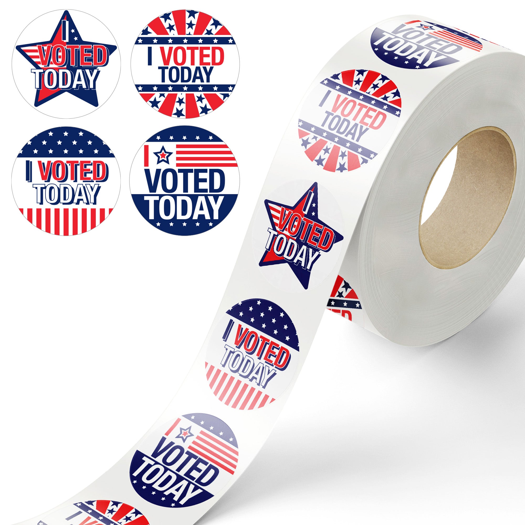 Assorted Patriotic 1.5" Large Round Stickers 500PC/Roll – jumuksupplies